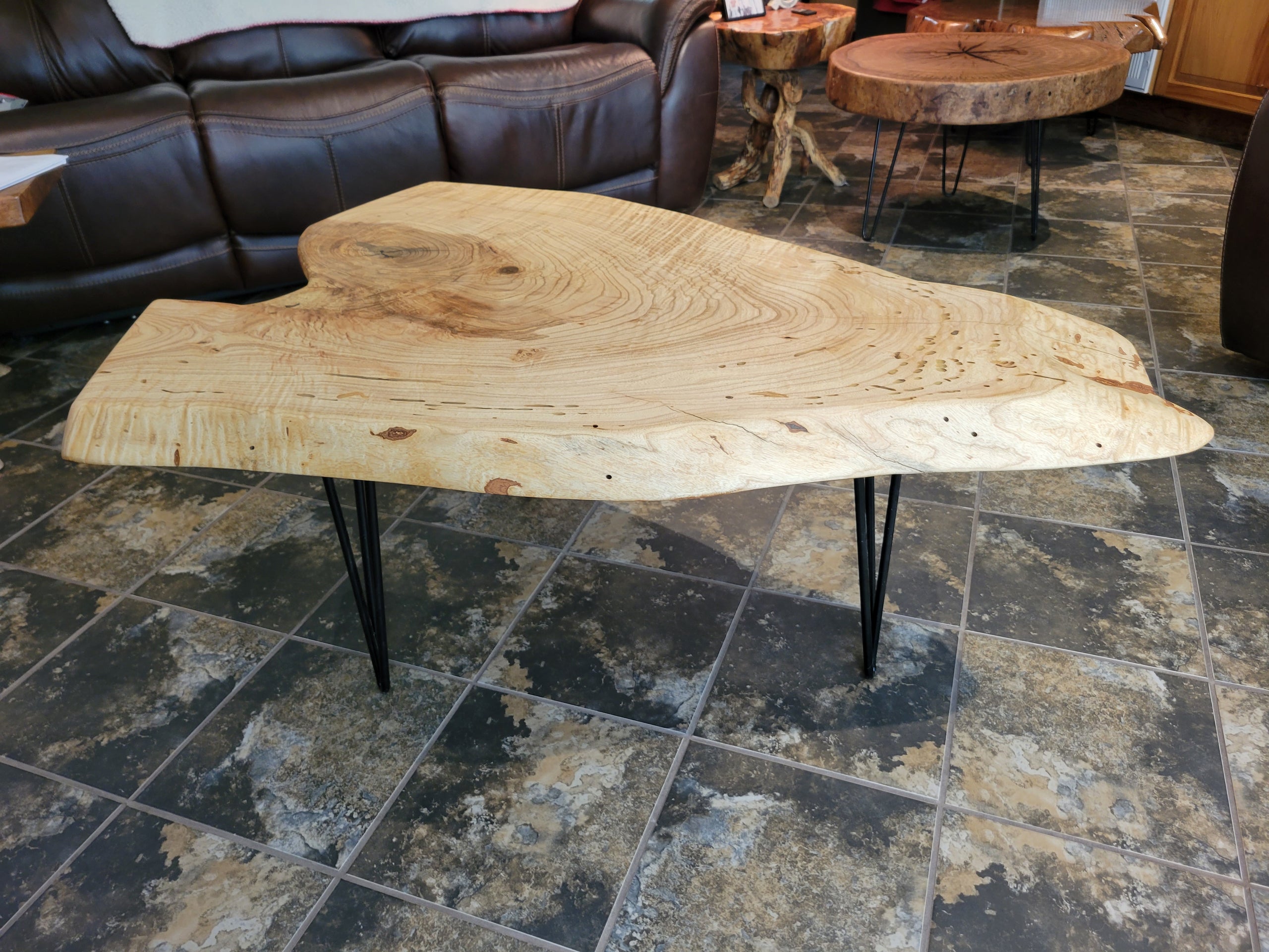 Live edge ash coffee table store
